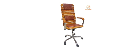 Mahogany Wooden Office Swivel Chair-SS Frame-China mechanism-M01W | MS ...